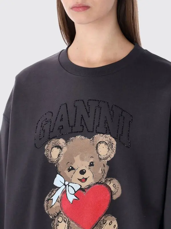 GANNI Graphic Sweatshirt - Black