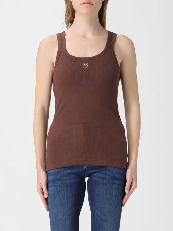 Pinko Ribbed Tank Top - Brown
