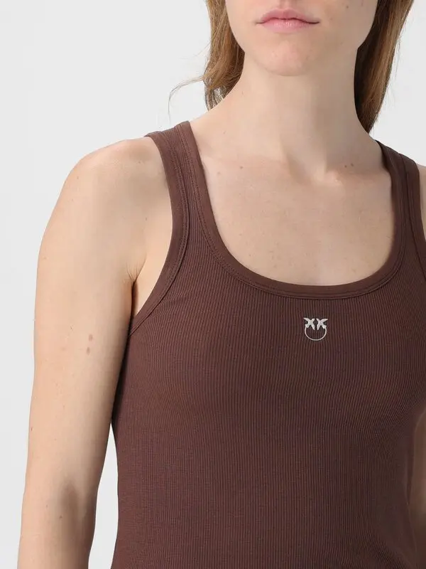 Pinko Ribbed Tank Top - Brown