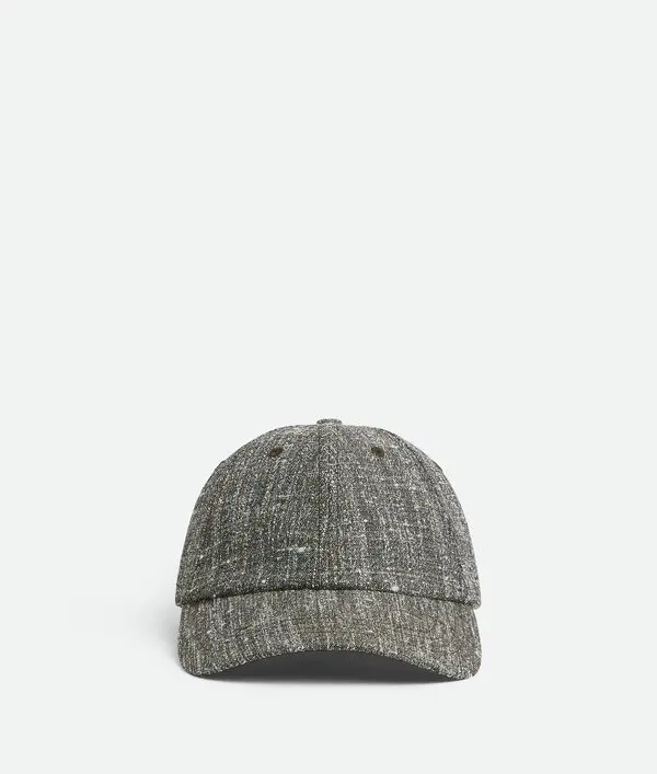 Bottega Veneta Melange Textured Cap - Brown/grey/white