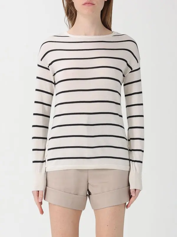 Max Mara Striped Knit Pullover - Blue