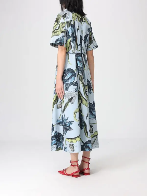 Erdem Floral Print Shirt Dress - Blue