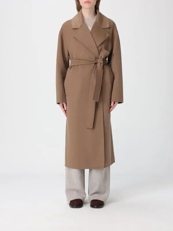 Max Mara Belted Wool Coat - Brown