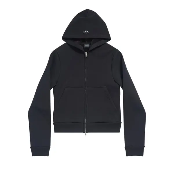 Balenciaga Cropped Zip-up Hoodie