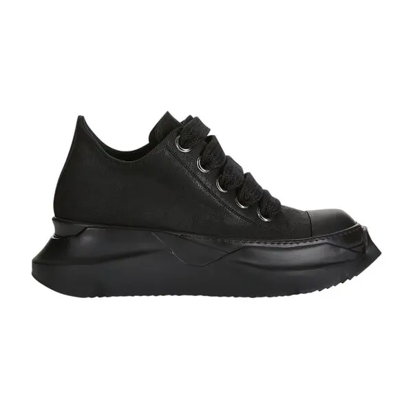 Rick Owens Jumbo Lace Abstract Low Sneakers - Black