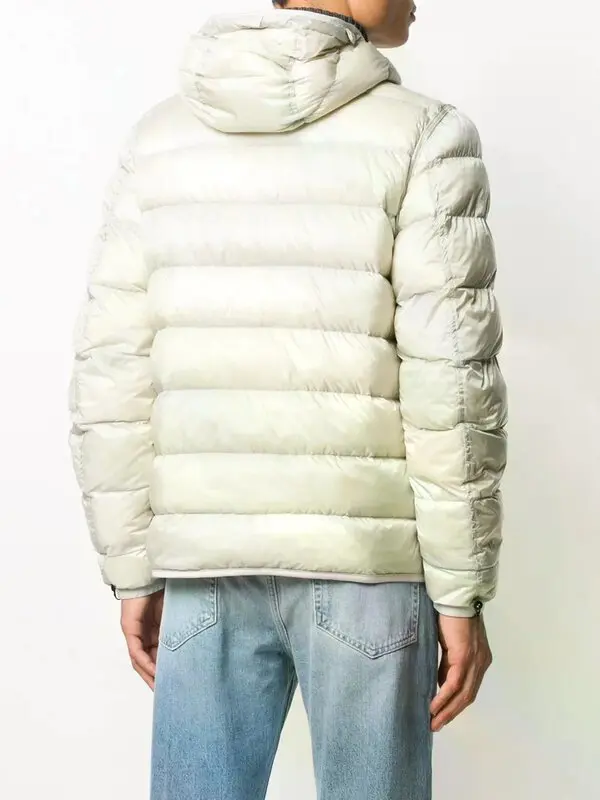 TEN C Hooded Contrast-panel Puffer Jacket - Neutrals