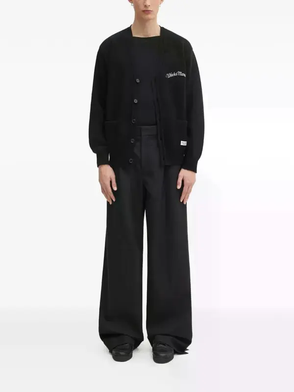 WACKO MARIA Embroidered V-neck Cardigan