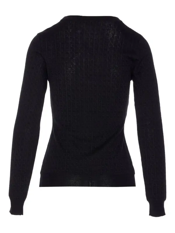 Elisabetta Franchi Wool Blend Crewneck Sweater - Black