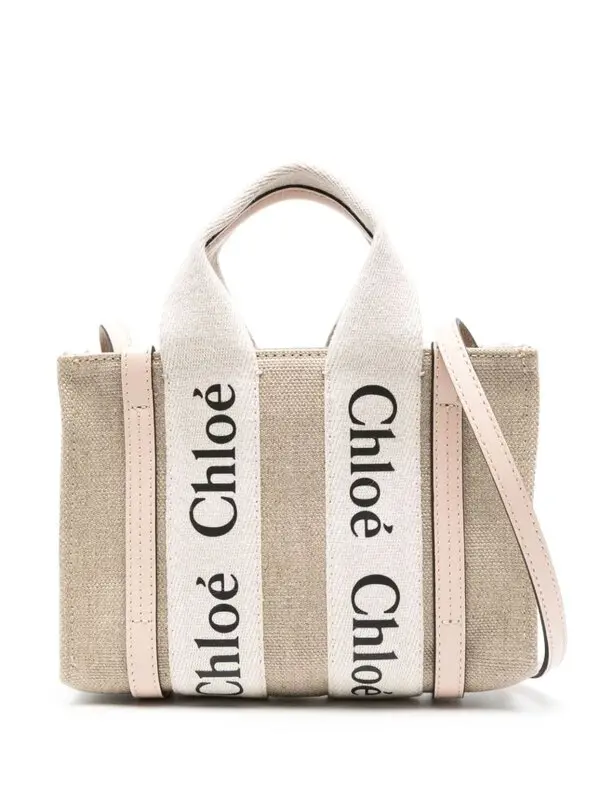 Chloé Woody Mini Canvas Tote