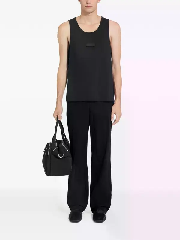 MAISON MARGIELA Ribbed Logo Plaque Tank Top