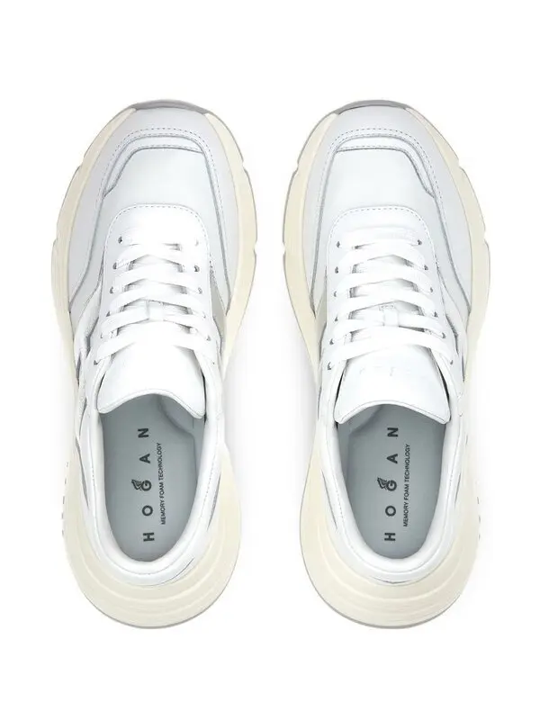 Hogan Hi-fi Leather Sneakers - Silver