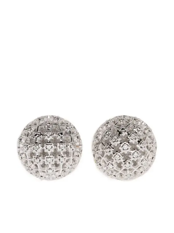 TOTEME Diamond Lace Earrings - Silver