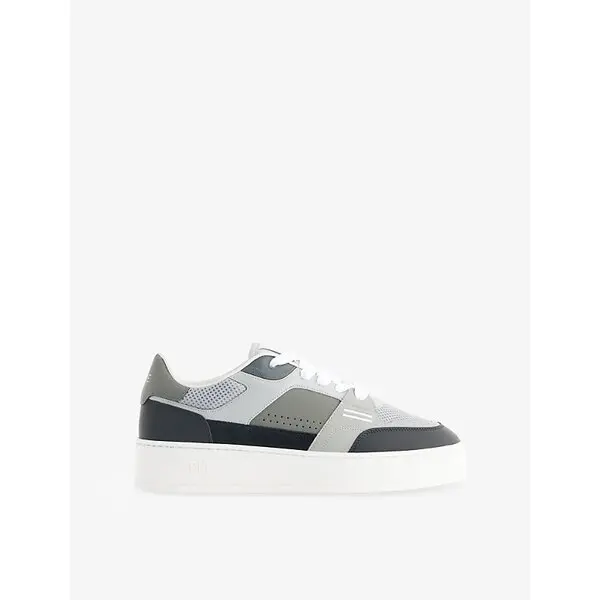ARNE Arena 2.0 Leather Trainers - Grey Mid