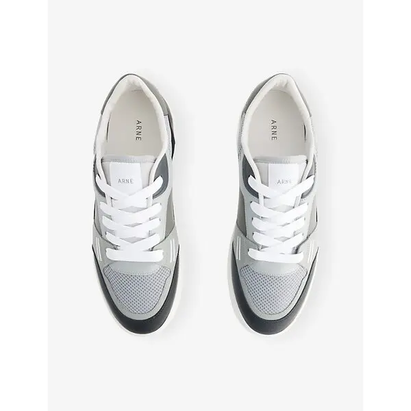 ARNE Arena 2.0 Leather Trainers - Grey Mid