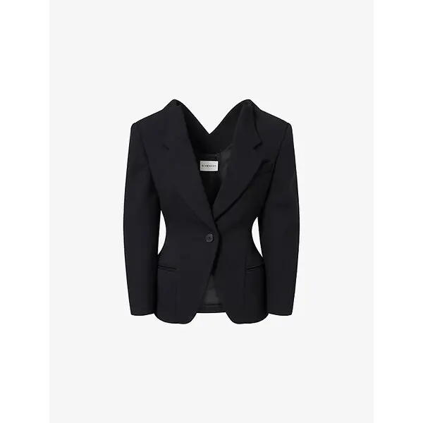 Givenchy Single-breasted Cinched-waist Wool-blend Jacket