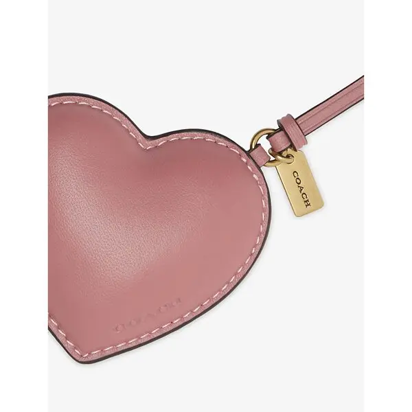 COACH® Puffy Heart Leather Bag Charm