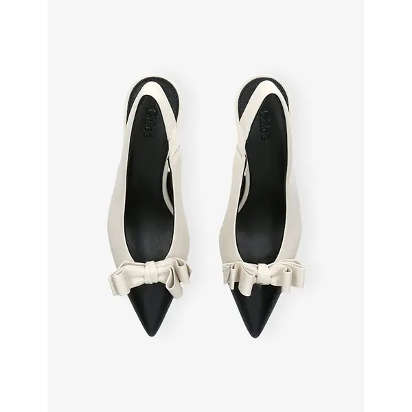 Chloé Alba Sling-back Leather Heeled Courts