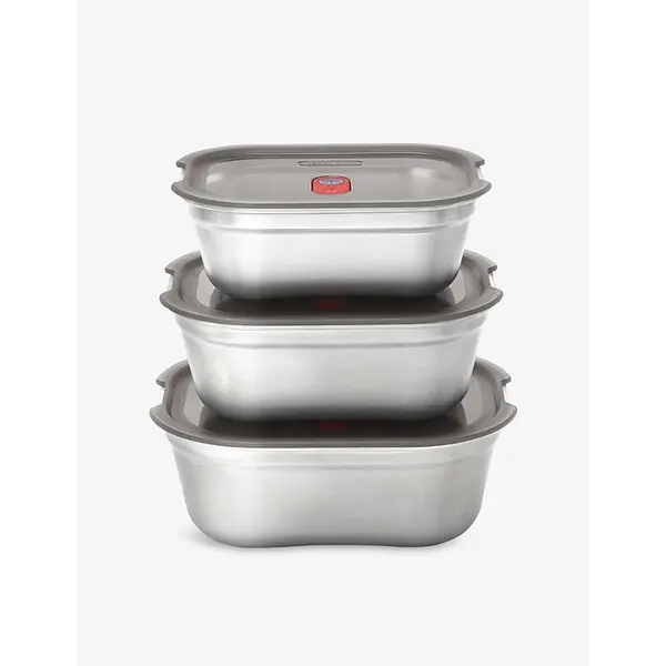BLACK+BLUM Multifunction Meal Prep Stainless-steel Set Of Three Boxes