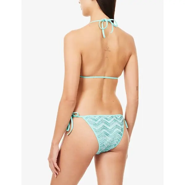 Missoni Chevron Raschel-knit Bikini Set