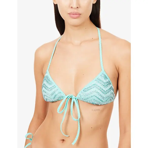 Missoni Chevron Raschel-knit Bikini Set