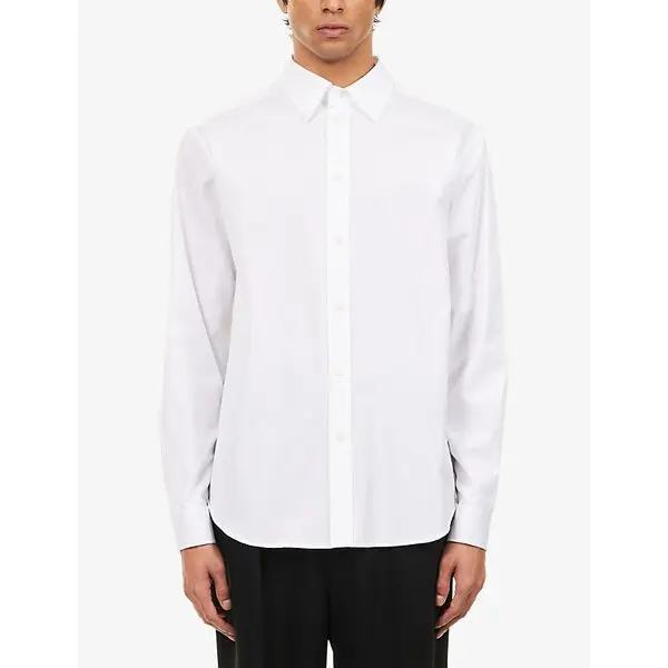 Loewe Logo-embroidered Plain Cotton Shirt