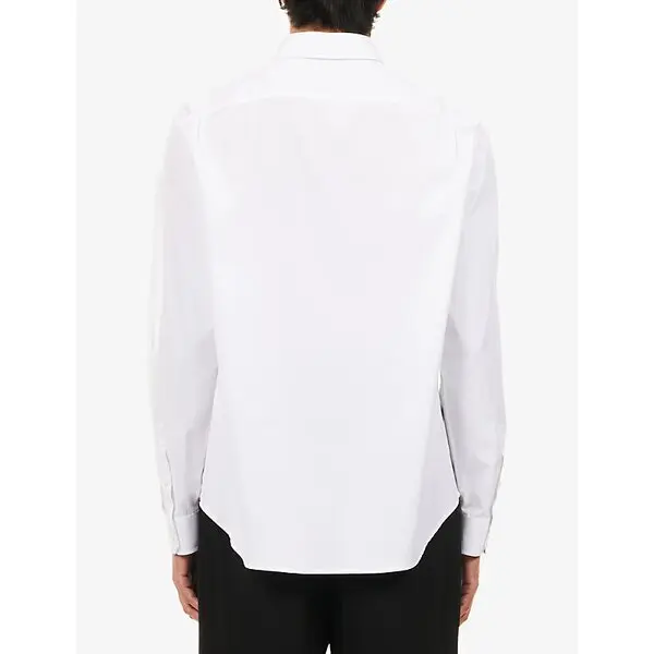Loewe Logo-embroidered Plain Cotton Shirt