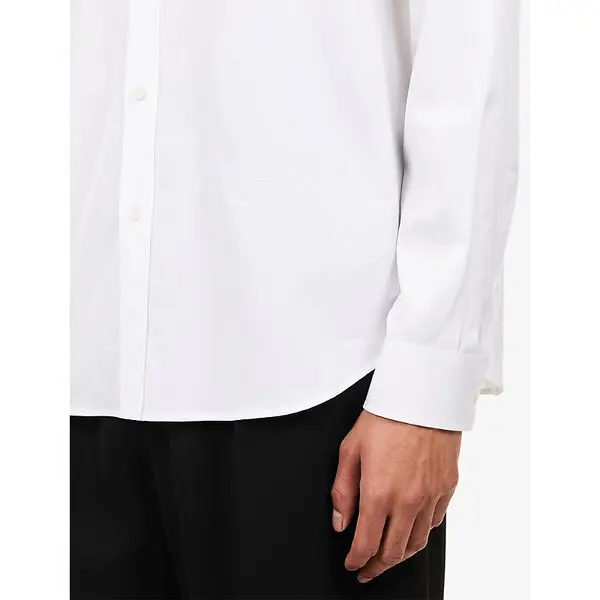 Loewe Logo-embroidered Plain Cotton Shirt