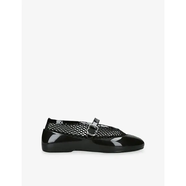 Alaïa Mesh Leather Ballet Flats