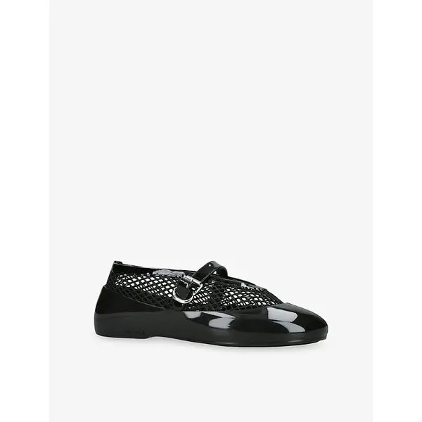 Alaïa Mesh Leather Ballet Flats