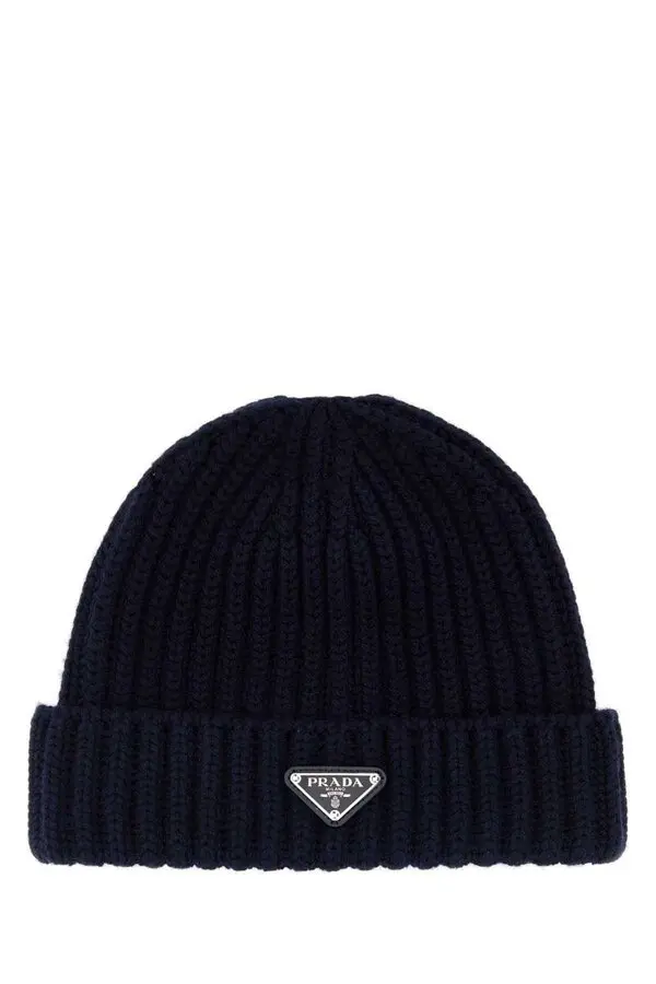 Prada Wool Beanie Hat - Blue