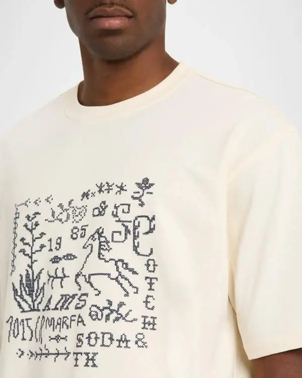 Scotch & Soda Apos;s Cross-stitch Artwork Relaxed-fit T-shirt