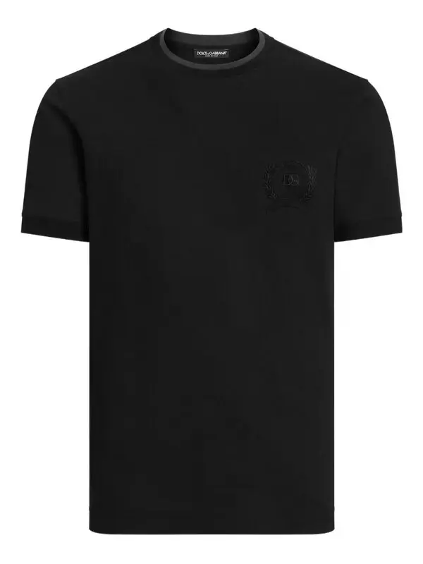 Dolce & Gabbana Embroidery-logo T-shirt - Black
