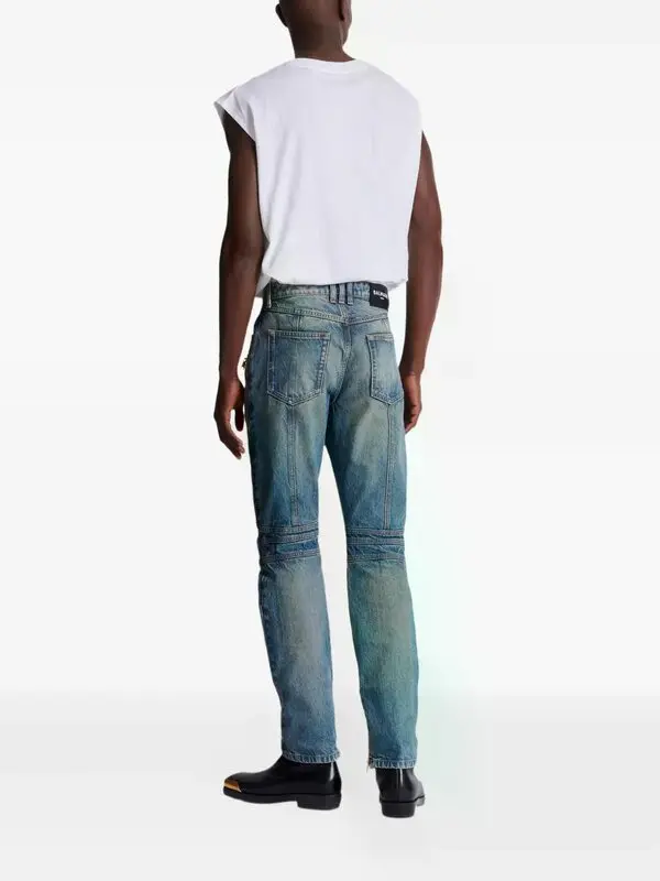 Balmain Biker Cotton Jeans