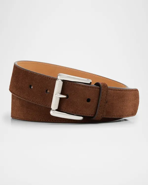 Ralph Lauren Suede Roller-buckle Belt - Brown