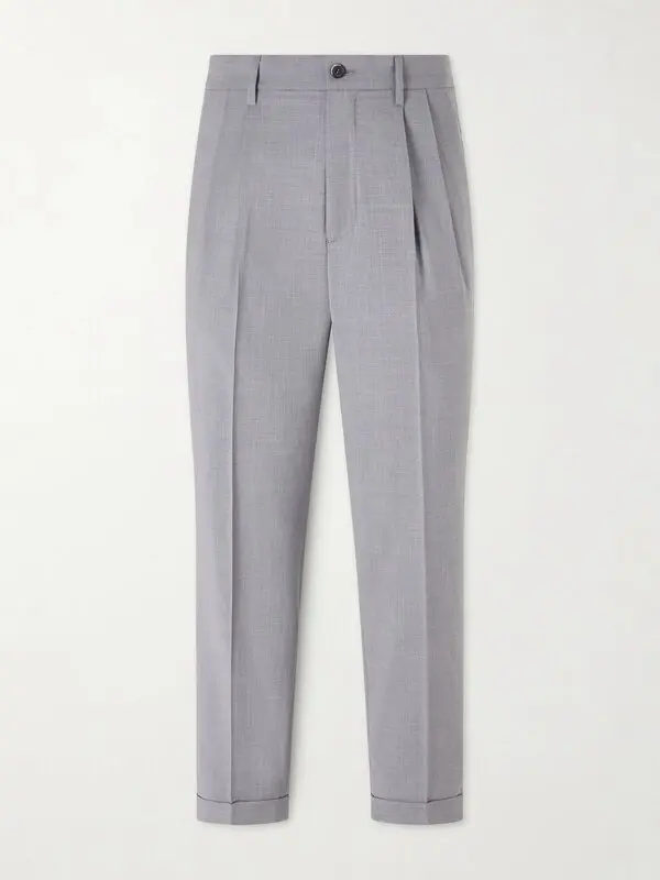 Barena Venezia Straight-leg Pleated Virgin Wool Suit Trousers