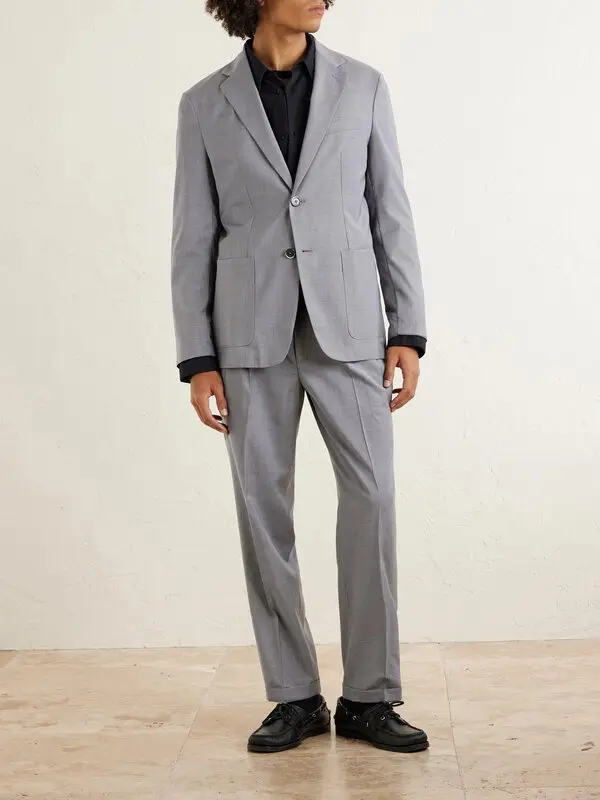 Barena Venezia Straight-leg Pleated Virgin Wool Suit Trousers