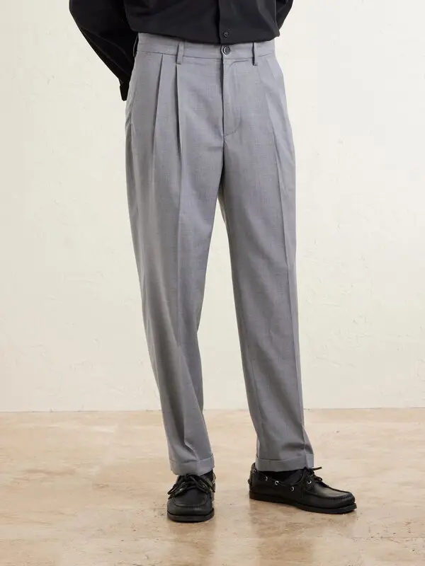 Barena Venezia Straight-leg Pleated Virgin Wool Suit Trousers