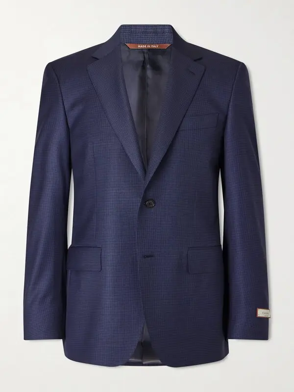 Canali Puppytooth Wool Suit Jacket