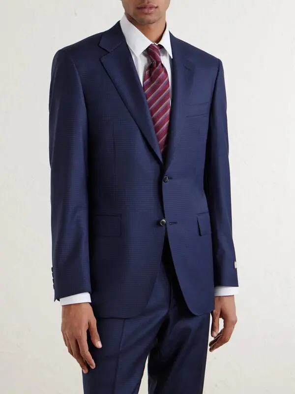 Canali Puppytooth Wool Suit Jacket