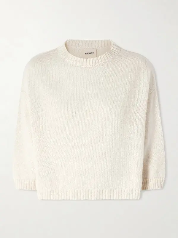 Khaite Sabina Cashmere Sweater - Neutrals