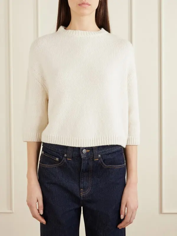 Khaite Sabina Cashmere Sweater - Neutrals