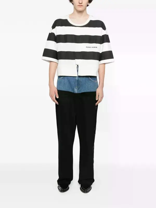 ROMEO HUNTE Fragment Striped T-shirt