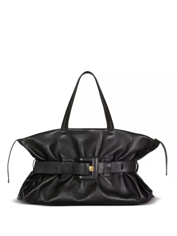 Balmain Anthem Buckle Tote Bag - Black