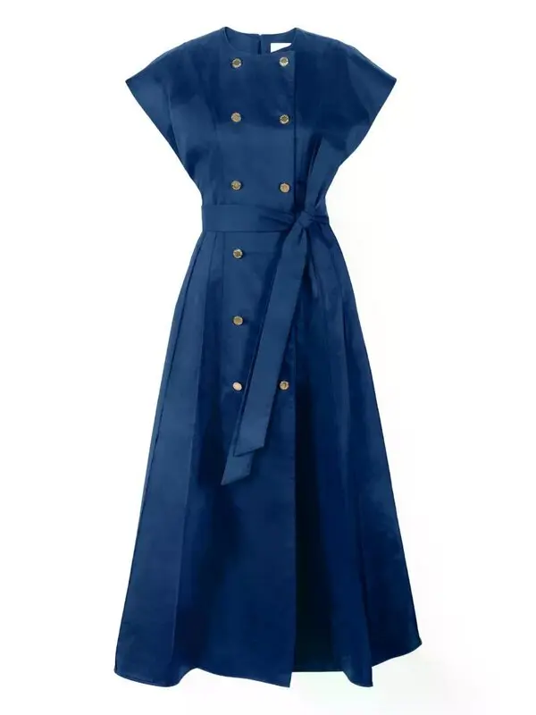 Carolina Herrera Double-breasted Midi Dress With Sash