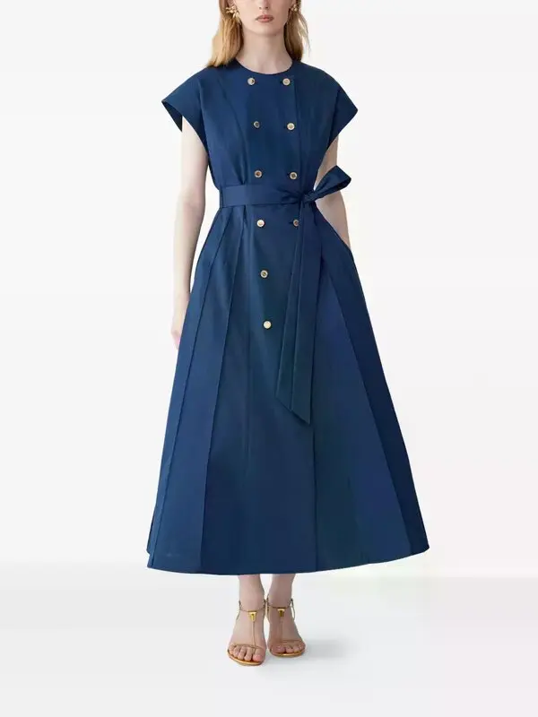 Carolina Herrera Double-breasted Midi Dress With Sash