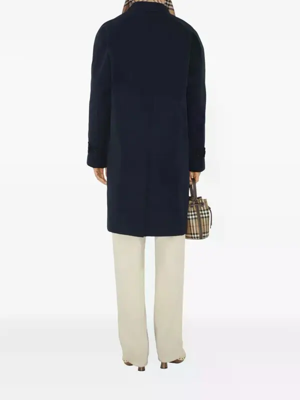 Burberry The Camden Heritage Car Coat - Blue