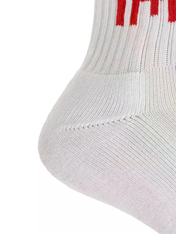 Rhude Logo Ribbed Crew Socks
