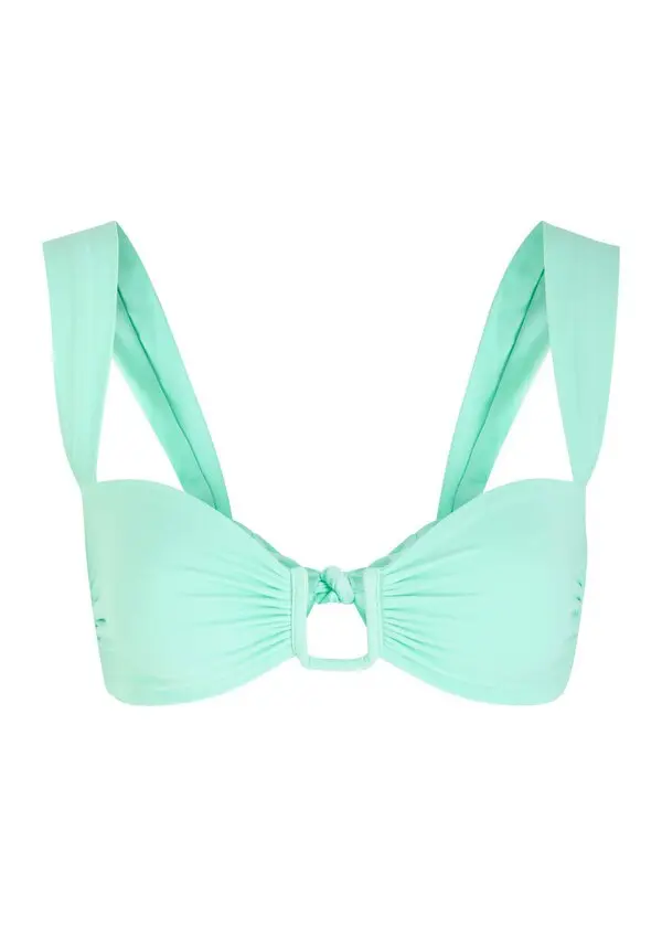 AWAY THAT DAY Cannes Gathered Bikini Top - Mint