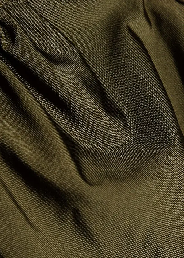 AWAY THAT DAY Cannes Gathered Bikini Top - Olive