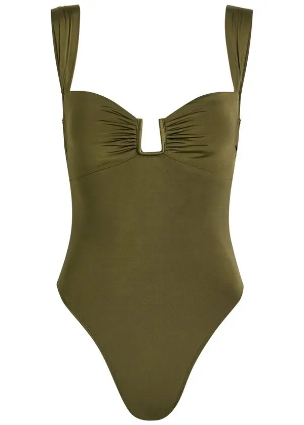 AWAY THAT DAY Cannes One-piece Swimsuit - Olive